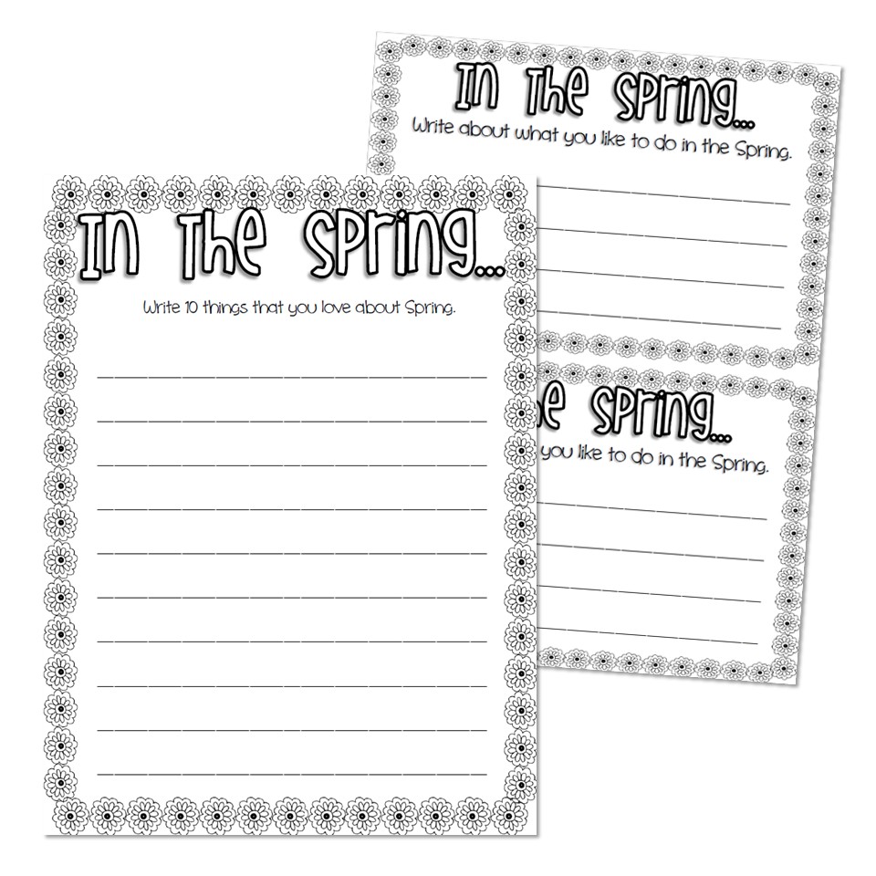 End of Year Craftivity - Writing Prompt - In the Spring - Lucky Little ...