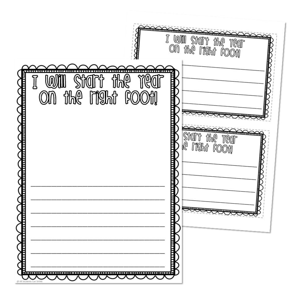 End of Year Craftivity - Writing Prompt - Start on the Right Foot ...