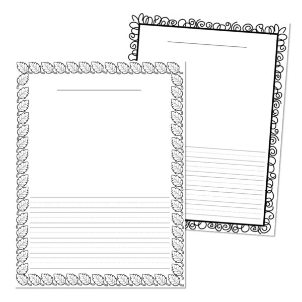 Fall Literacy Activities - Blank Writing Pages - Lucky Little Learners
