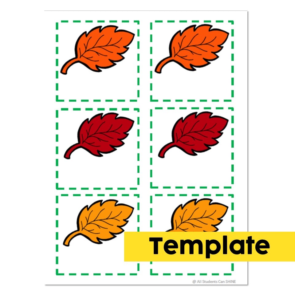 Fall Literacy Activities - Word Card Template - Lucky Little Learners