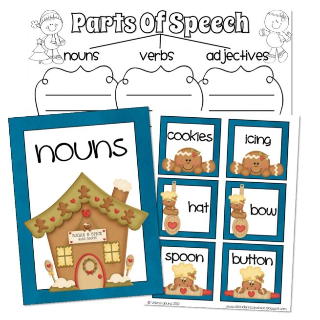 Gingerbread Craftivity - Parts of Speech - Lucky Little Learners