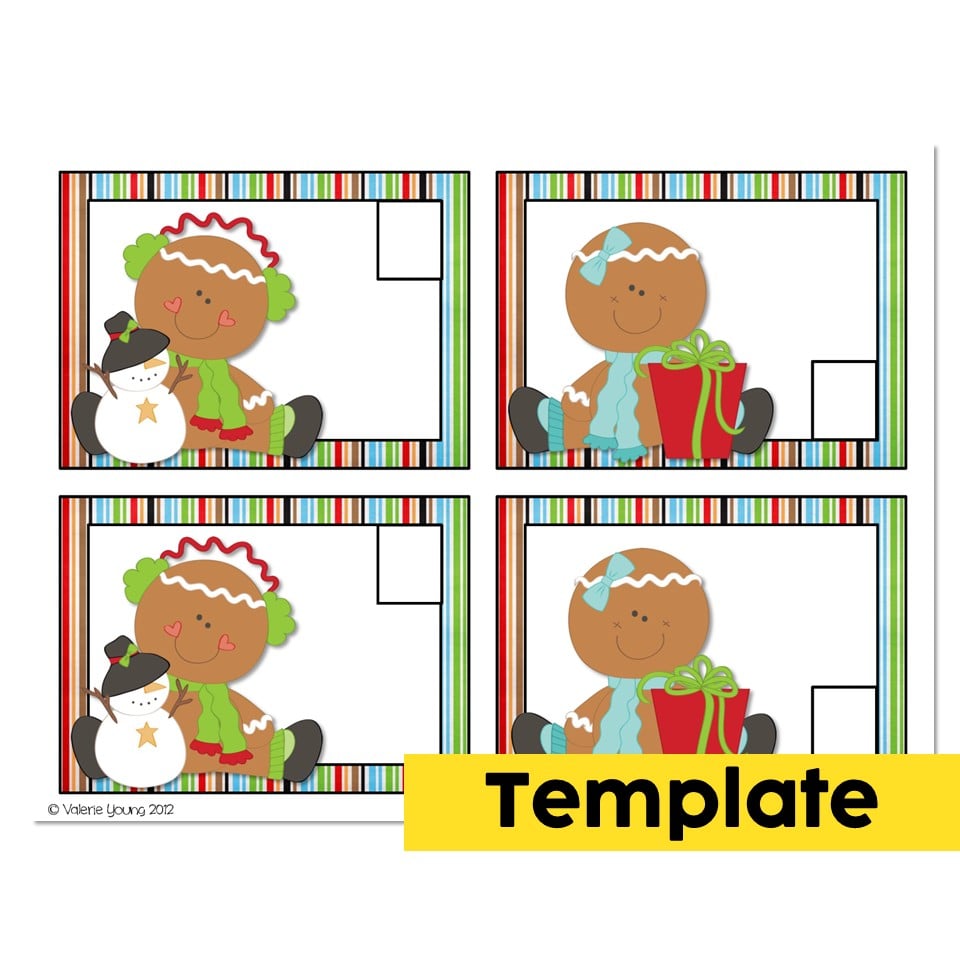 Gingerbread Craftivity - Read and Write the Room Template - Lucky ...