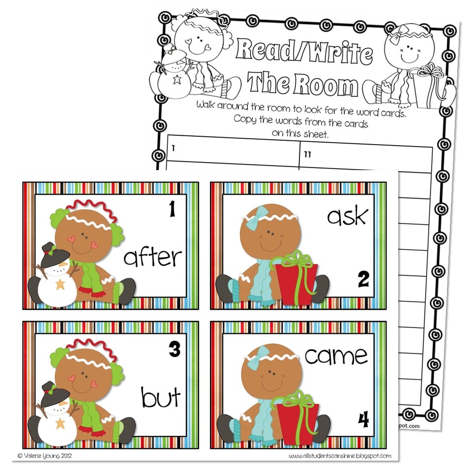 Gingerbread Craftivity - Read and Write the Room - Lucky Little Learners