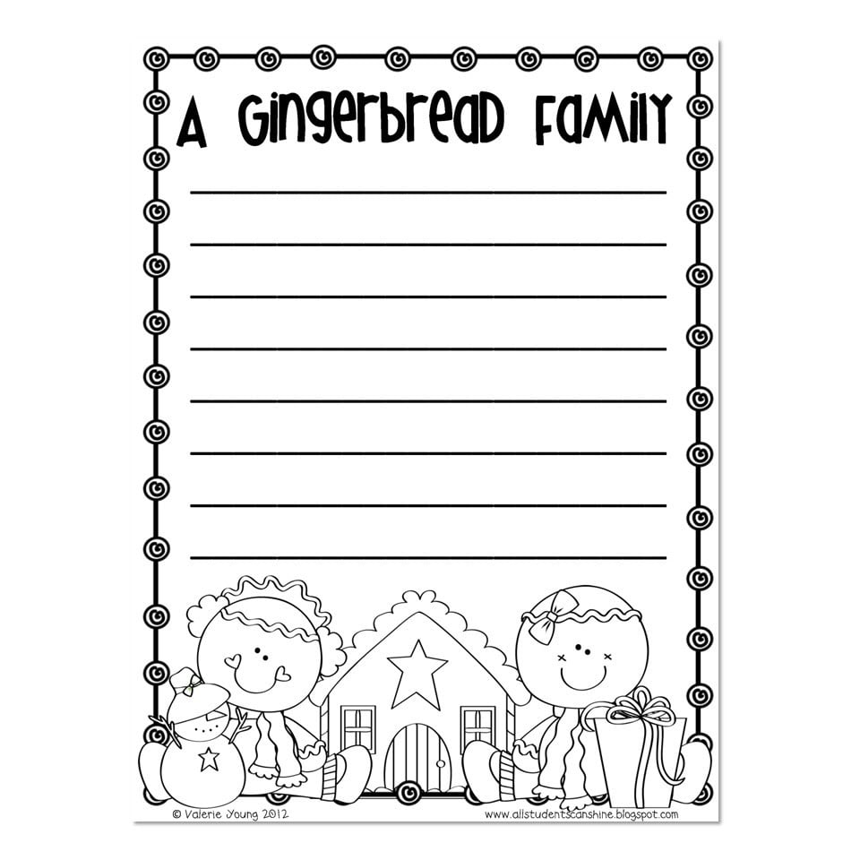 Gingerbread Craftivity - Writing Prompt - Lucky Little Learners