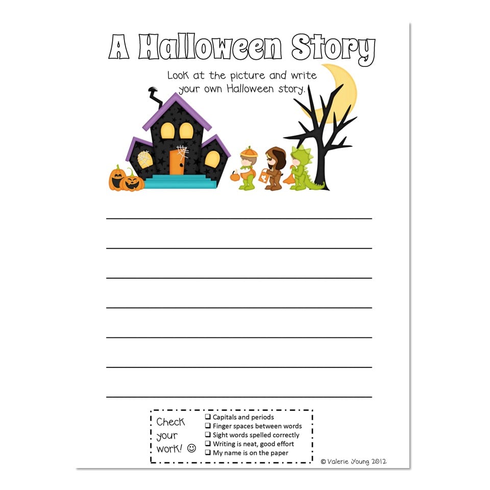 Halloween Cat Craftivity - Writing Prompt - Halloween Story - Lucky ...