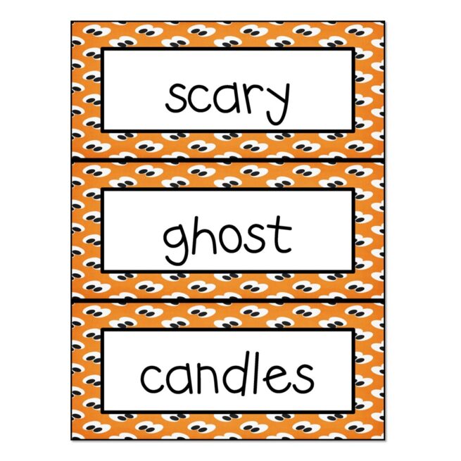 Halloween Literacy Pack - Word Wall - Lucky Little Learners