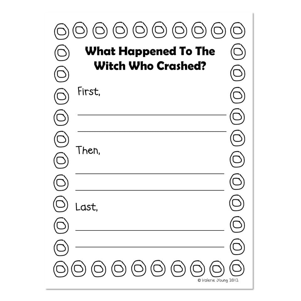 Halloween Witch Craftivity - Sequence Writing - Lucky Little Learners