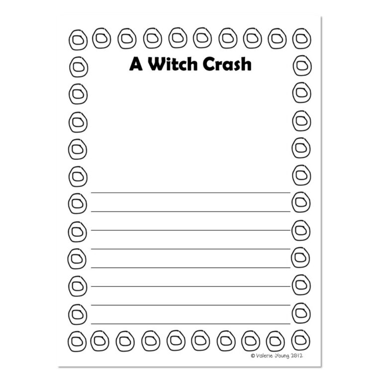 Halloween Witch Craftivity - Writing Prompt Full Page - Lucky Little ...