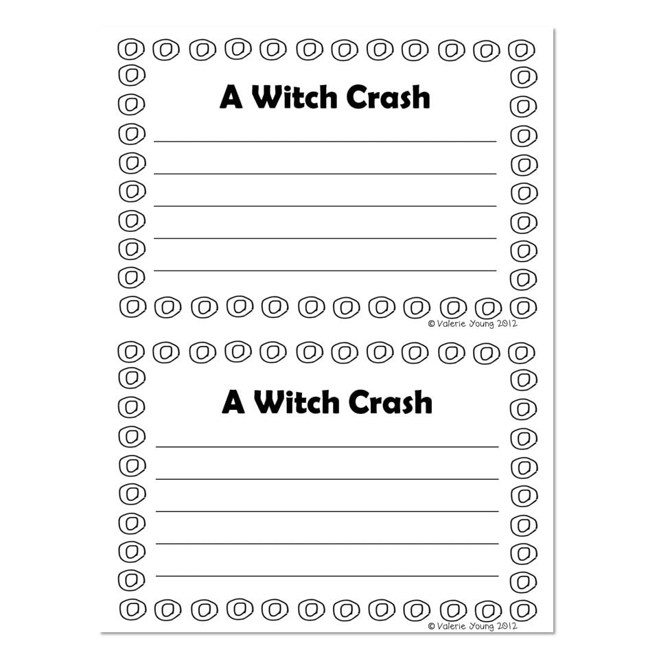 Halloween Witch Craftivity - Writing Prompt Half Page - Lucky Little ...