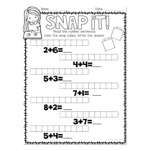 Hands-On Addition - Snap It - Lucky Little Learners