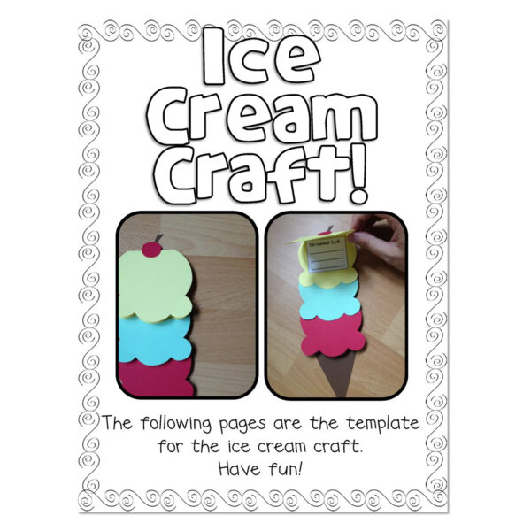 Ice Cream Cone Craftivity - Craft - Lucky Little Learners