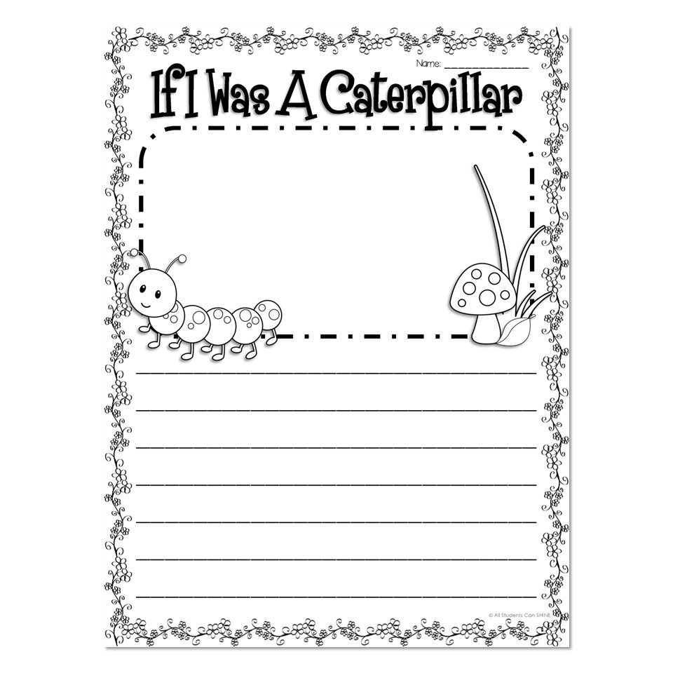 Insects Unit - Writing Prompt - If I Was a Caterpillar - Lucky Little ...