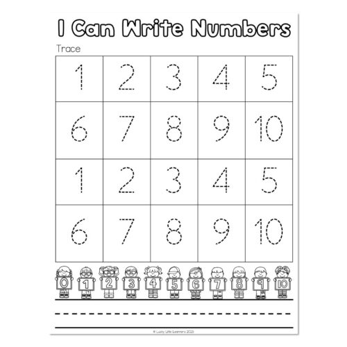 Kindergarten Back to School Pack - Math - I Can Write Numbers 1-10 ...