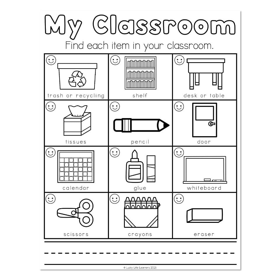 Kindergarten Back to School Pack - Procedures - My Classroom Item Hunt ...