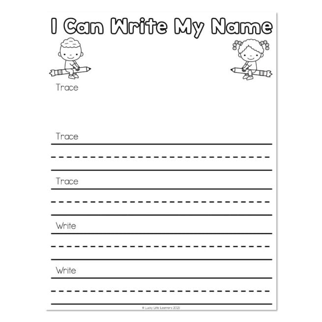Kindergarten Back to School Pack - Writing - I Can Write My Name ...