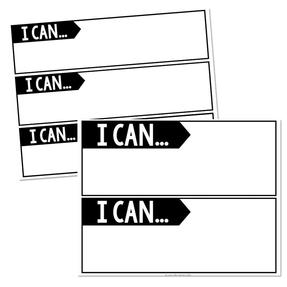 Landscape I Can Statements Template - Lucky Little Learners
