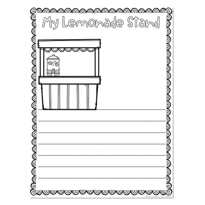 Lemonade Craftivity - Writing Prompt - My Lemonade Stand - Lucky Little ...