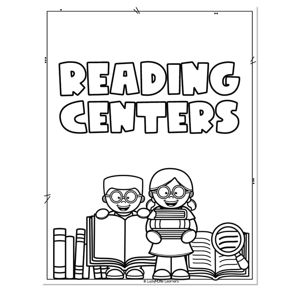 Literacy Centers Cover Pages - Lucky Little Learners