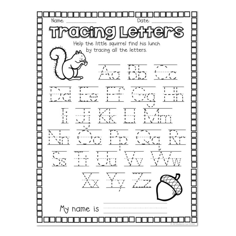 Literacy No Prep - Tracing Letters - Lucky Little Learners