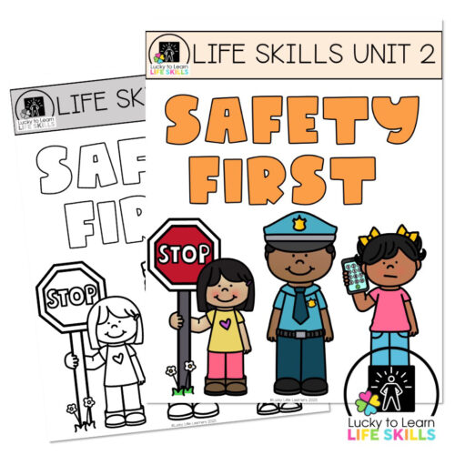 Lucky to Learn Life Skills - Unit 2 Safety First - Binder Cover - Lucky ...