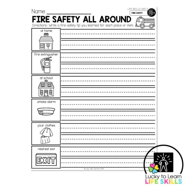 Lucky to Learn Life Skills - Unit 2 Safety First - Fire Safety - Fire ...
