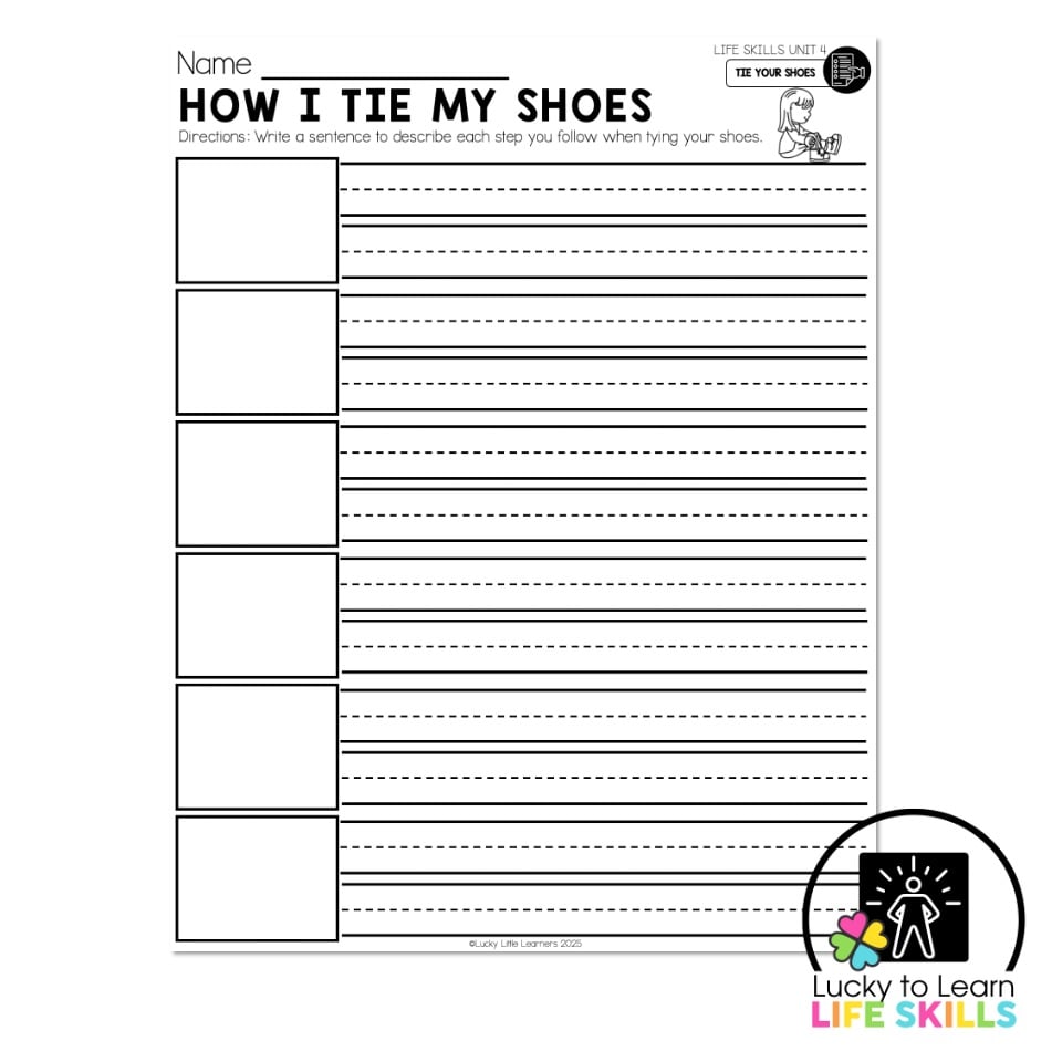 Lucky to Learn Life Skills - Unit 4 Basic Home Skills - Tie Your Shoes ...