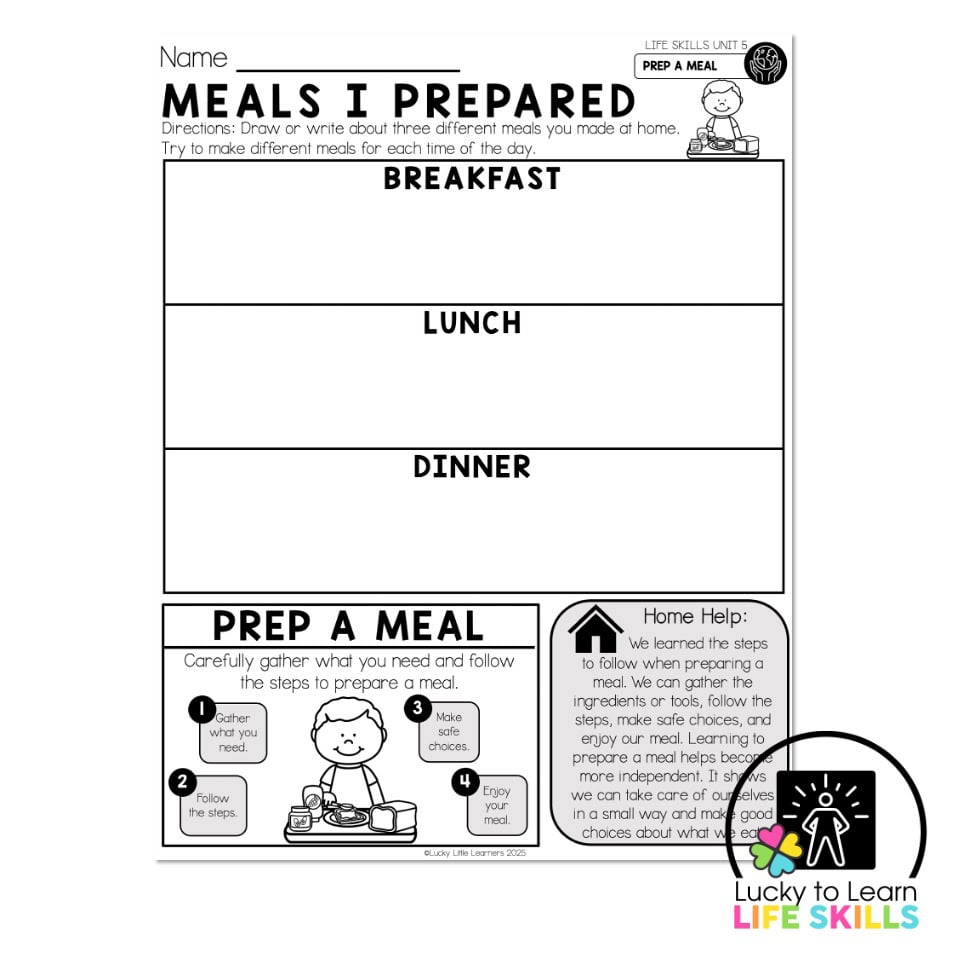 Lucky to Learn Life Skills - Unit 5 Healthy Living and Nutrition - Prep ...