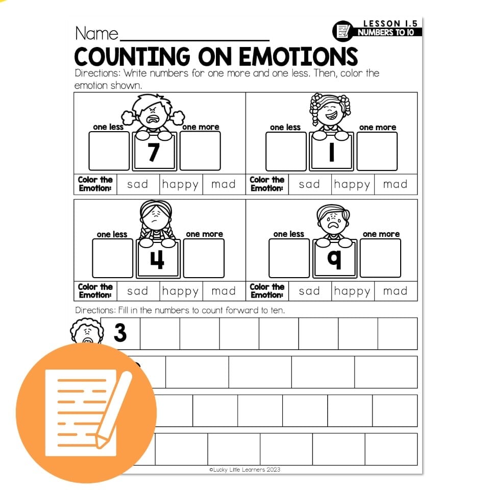 Lucky to Learn Math - 1st Grade - Lesson 1.5 - Numbers to Ten ...