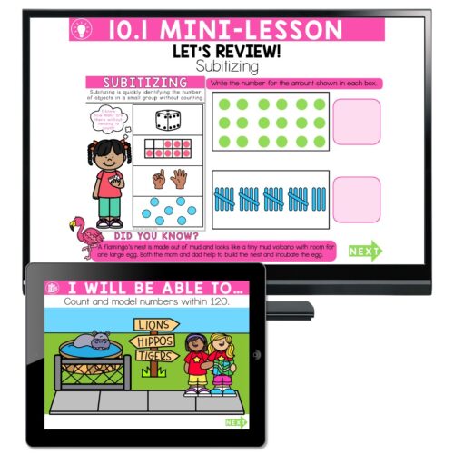Lucky to Learn Math - 1st Grade - Lesson 10.1 - Number Sense Review ...