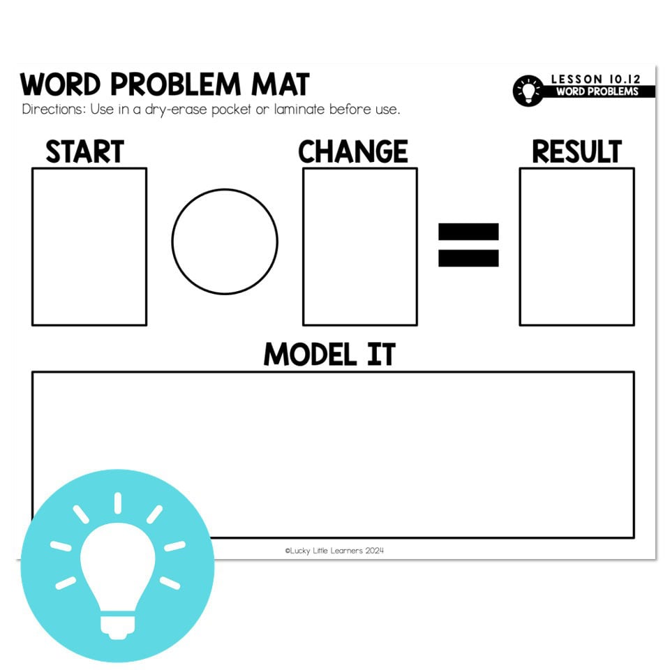 Lucky to Learn Math - 1st Grade - Lesson 10.12 - Word Problems to 100 ...