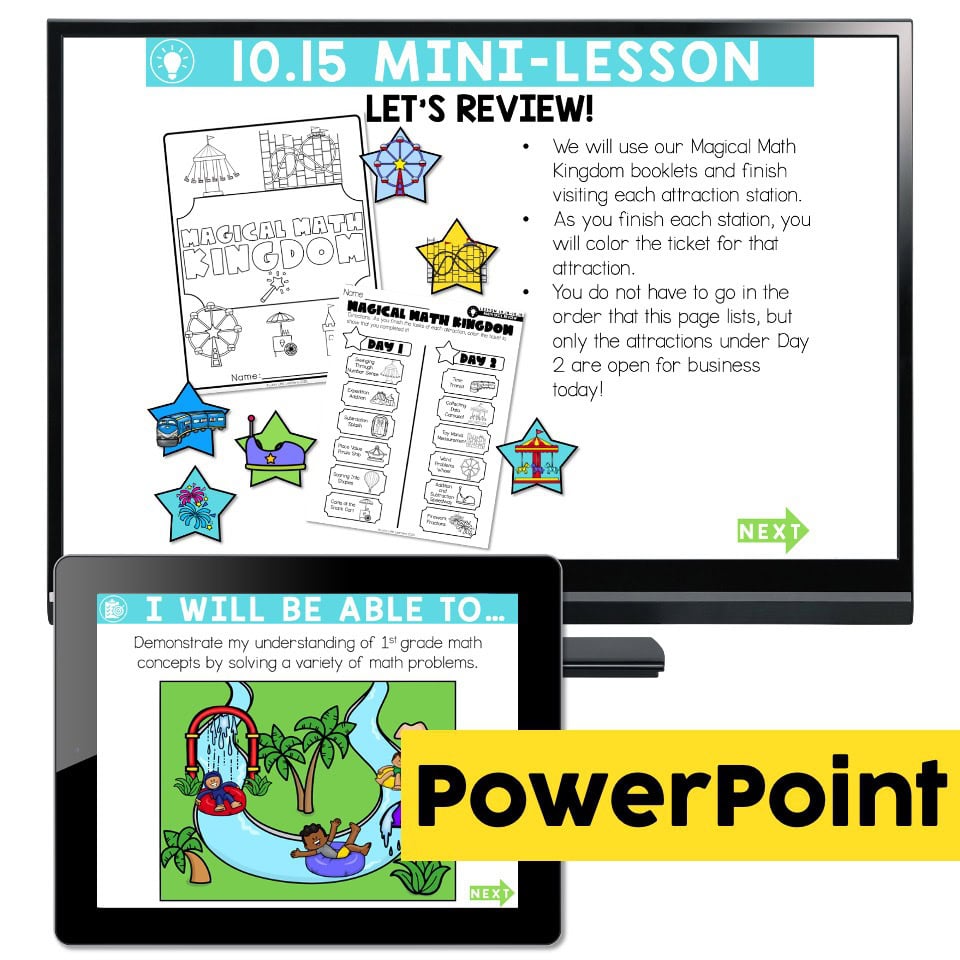 Lucky to Learn Math - 1st Grade - Lesson 10.15 - Math Skill Review ...