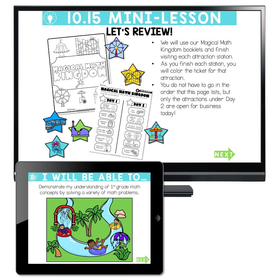 Lucky to Learn Math - 1st Grade - Lesson 10.15 - Math Skill Review ...