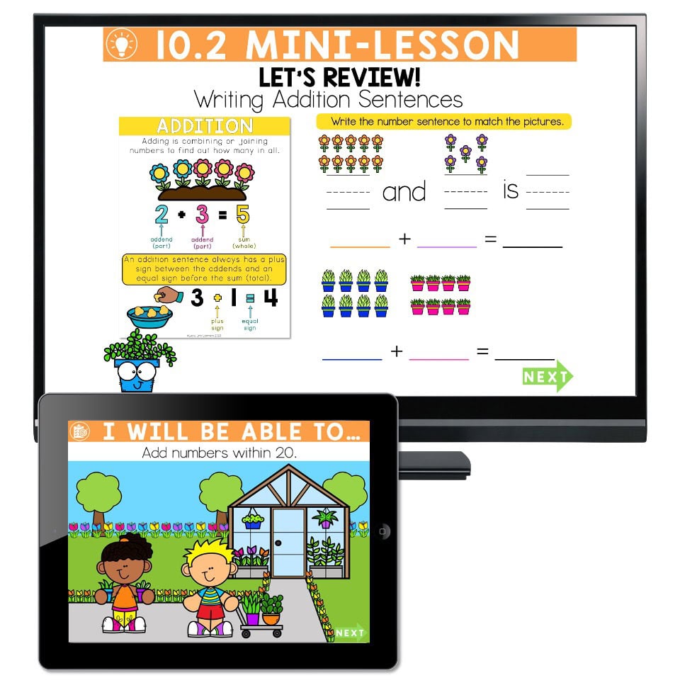 Lucky to Learn Math - 1st Grade - Lesson 10.2 - Addition Review ...