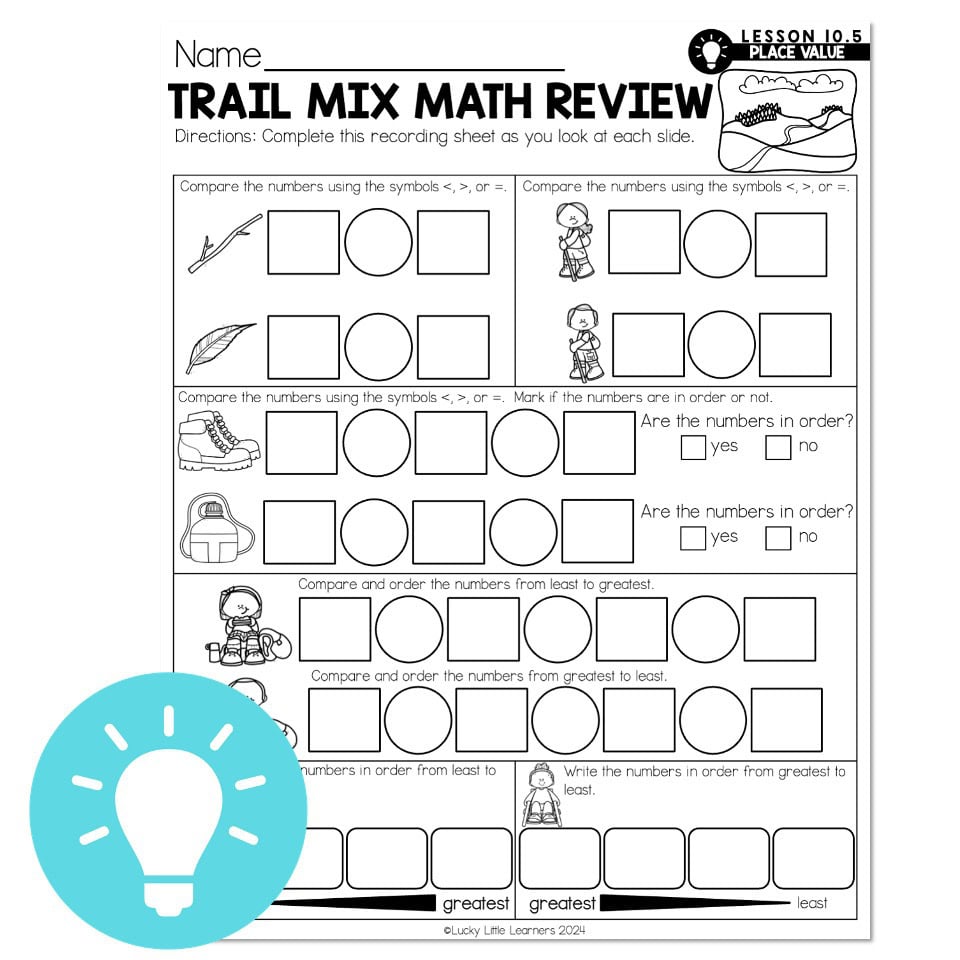 Lucky to Learn Math - 1st Grade - Lesson 10.5 - Place Value Review ...
