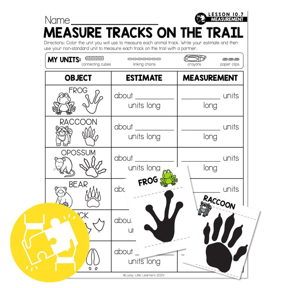 Lucky to Learn Math - 1st Grade - Lesson 10.7 - Measurement Review ...