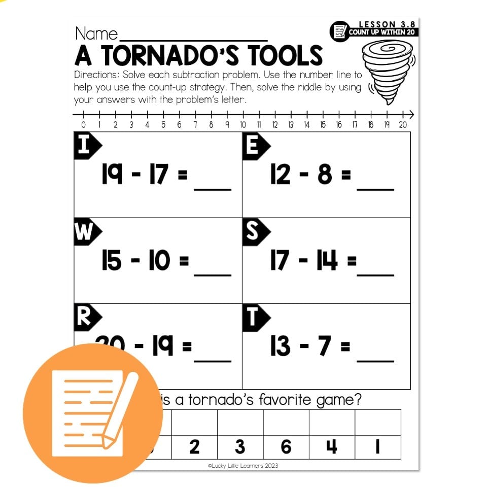 Lucky to Learn Math - 1st Grade - Lesson 3.8 - Count-Up Strategy ...