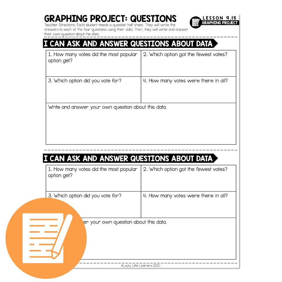 Lucky to Learn Math - 1st Grade - Lesson 9.15 - Data Review ...