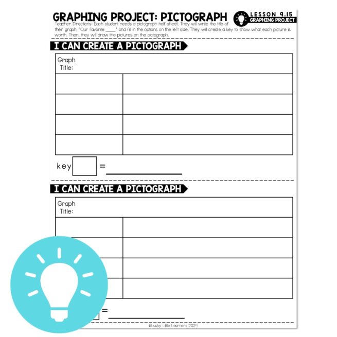 Lucky to Learn Math - 1st Grade - Lesson 9.15 - Data Review - Mini ...