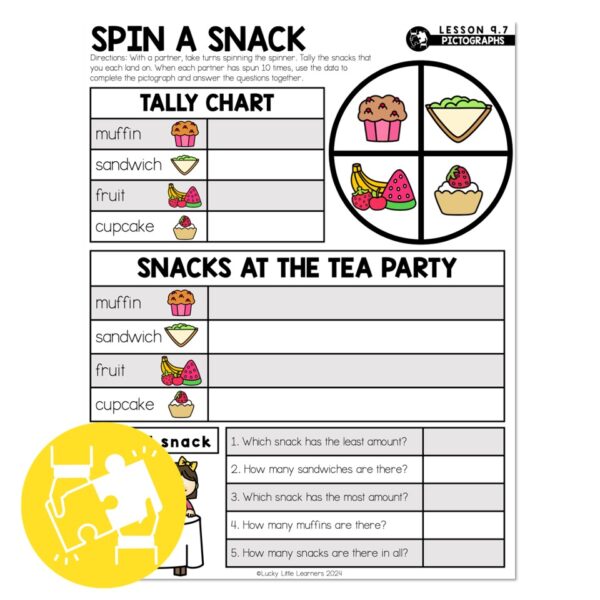 Lucky to Learn Math - 1st Grade - Lesson 9.7 - Pictographs ...