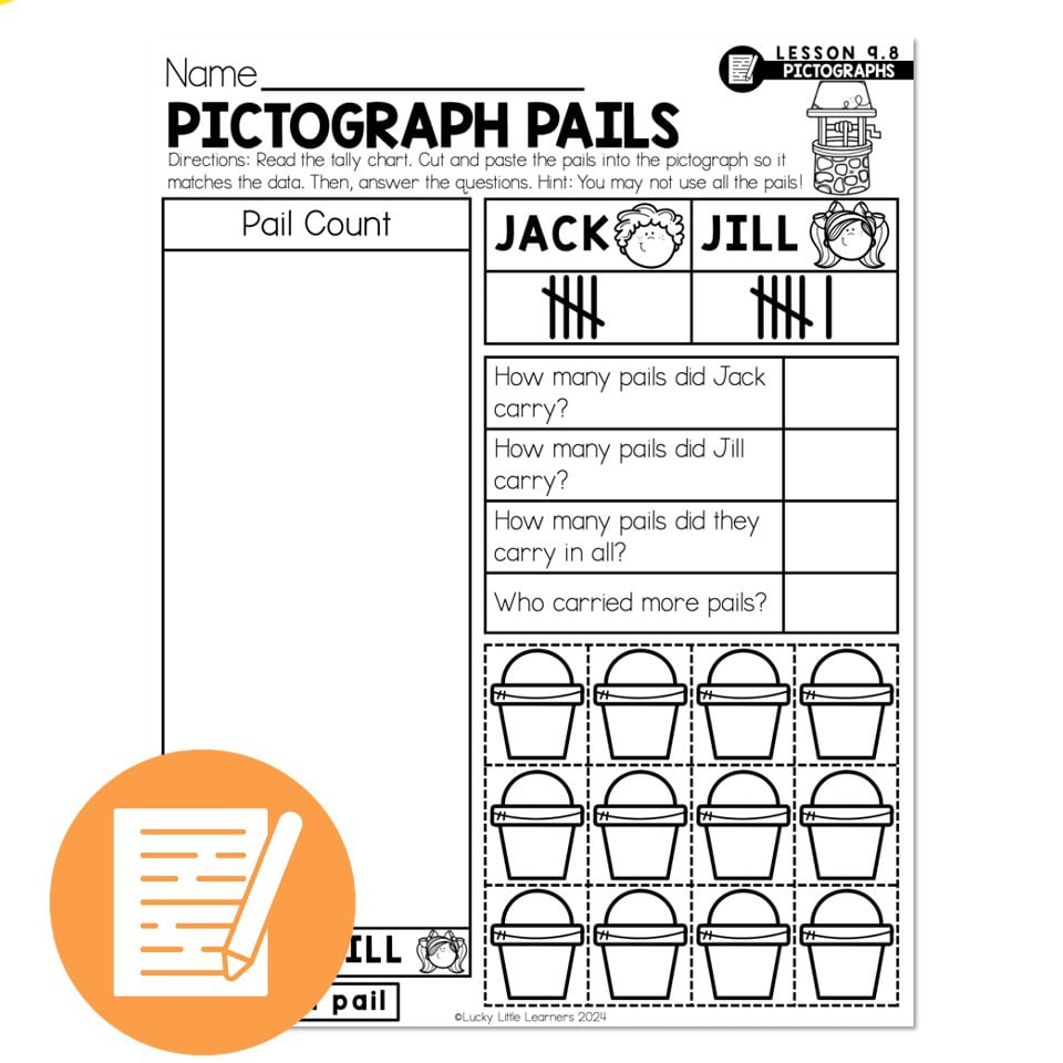 Lucky to Learn Math - 1st Grade - Lesson 9.8 - Pictographs ...