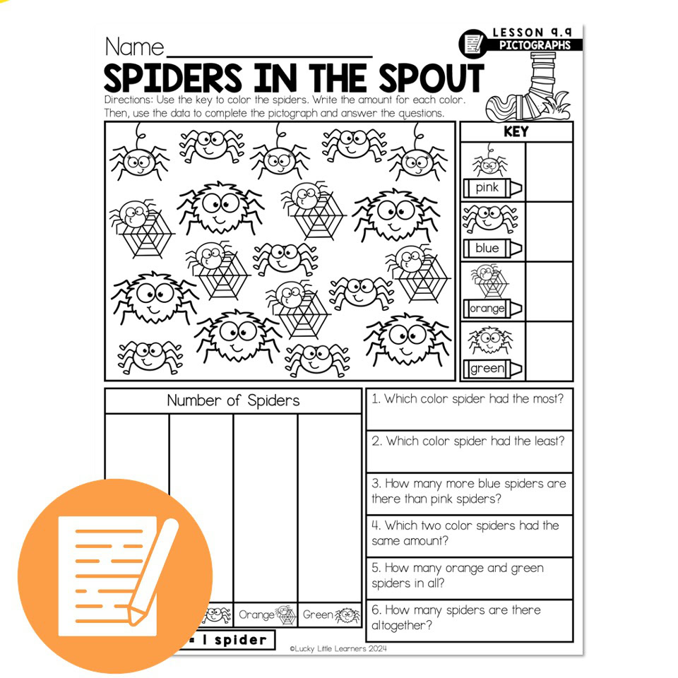 Lucky to Learn Math - 1st Grade - Lesson 9.9 - Pictographs ...