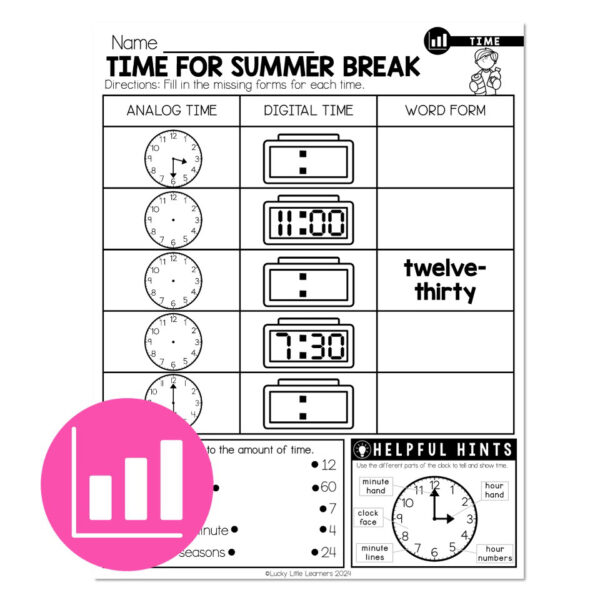 Lucky to Learn Math - 1st Grade - Unit 10 - End of Year Review Summer ...