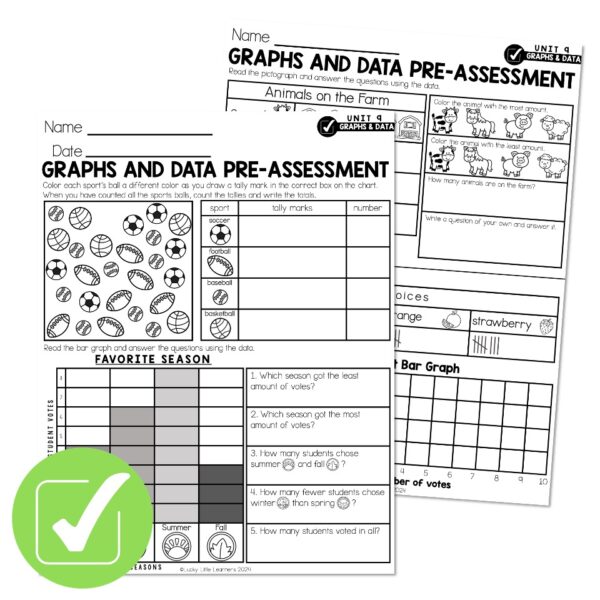 Lucky to Learn Math - 1st Grade - Unit 9 Graphing and Data - Pre ...