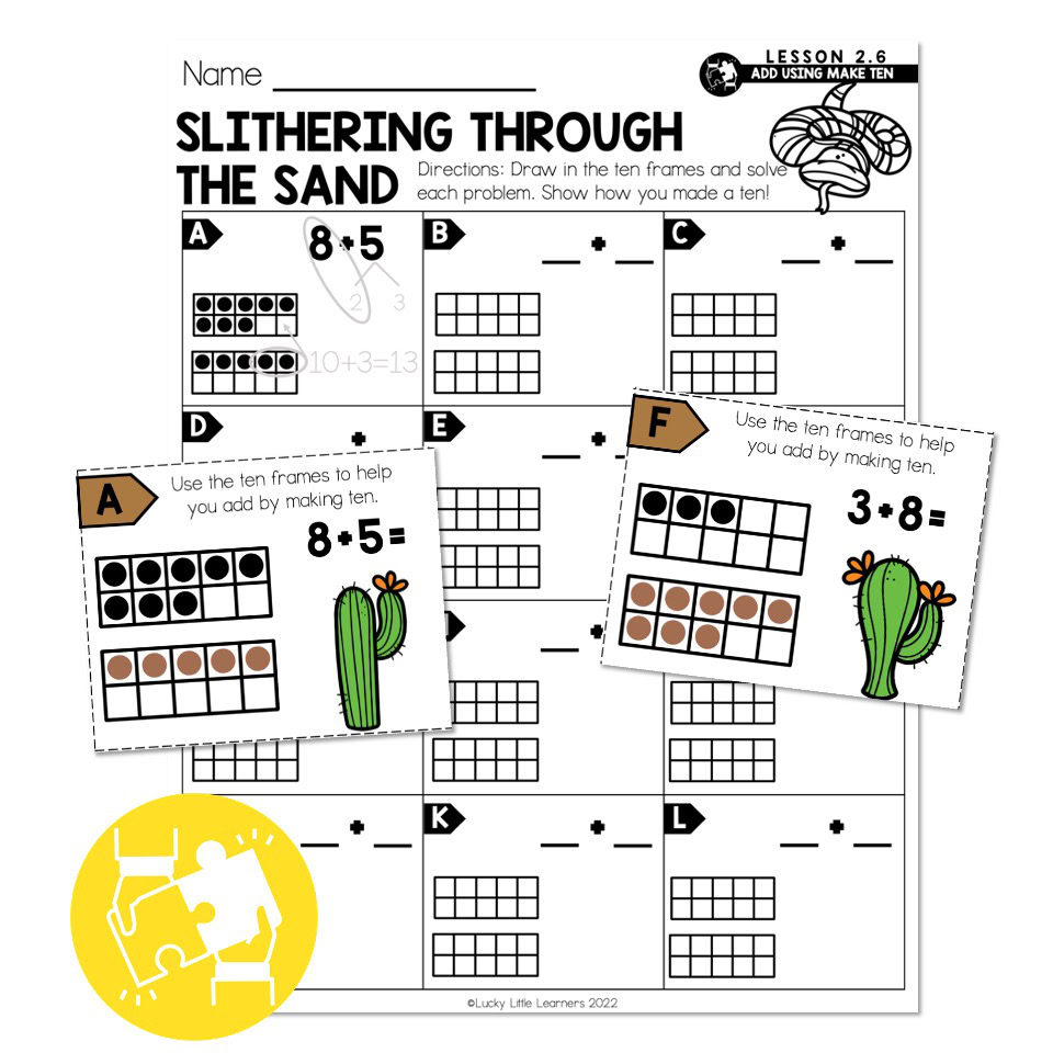 Lucky to Learn Math - Add Using Make Ten - Lesson 2.6 - Collaboration ...