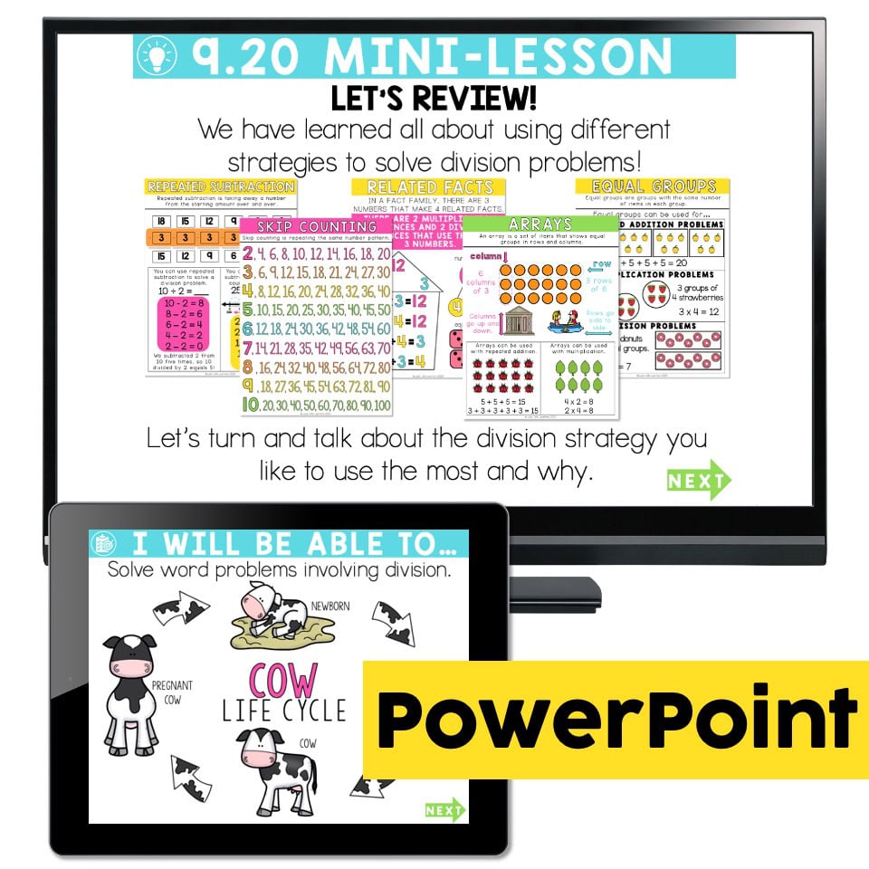Lucky to Learn Math - Lesson 9.20 - Division Word Problems - Teaching ...