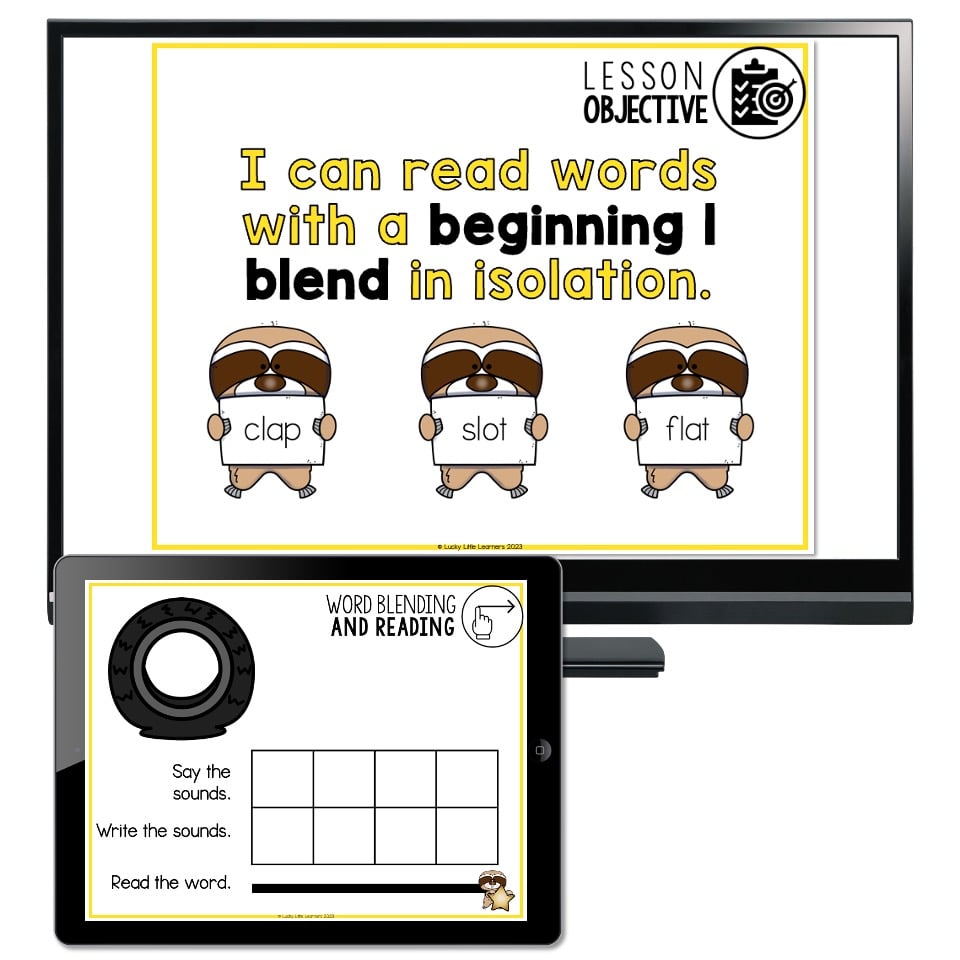 Lucky to Learn Phonics - Beginning L Blends - Teaching Slides Level 1 ...