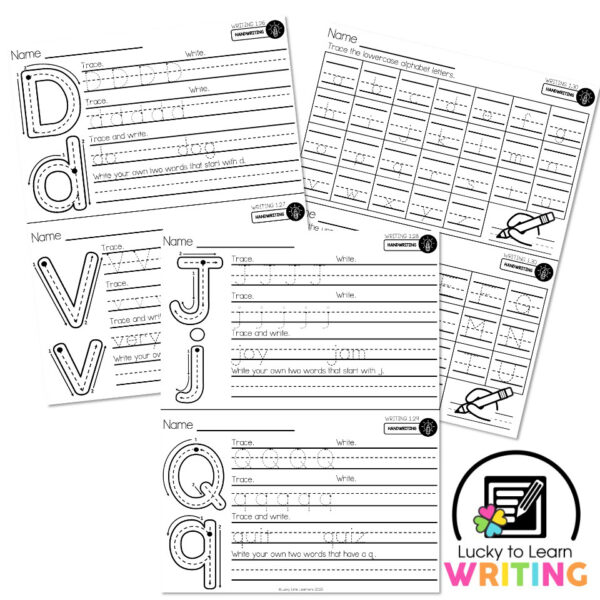 Lucky to Learn Writing 1st Grade - Unit 1 Writing Foundations - Week 6 ...