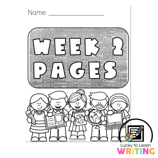 Lucky to Learn Writing - Unit 2 Narrative - Week 2 Cover Page - Lucky ...
