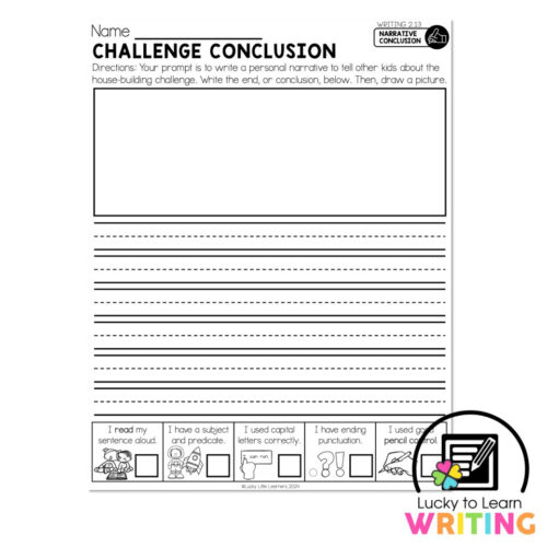 Lucky to Learn Writing - Unit 2 Narrative - Writing 2.13 - Narrative ...