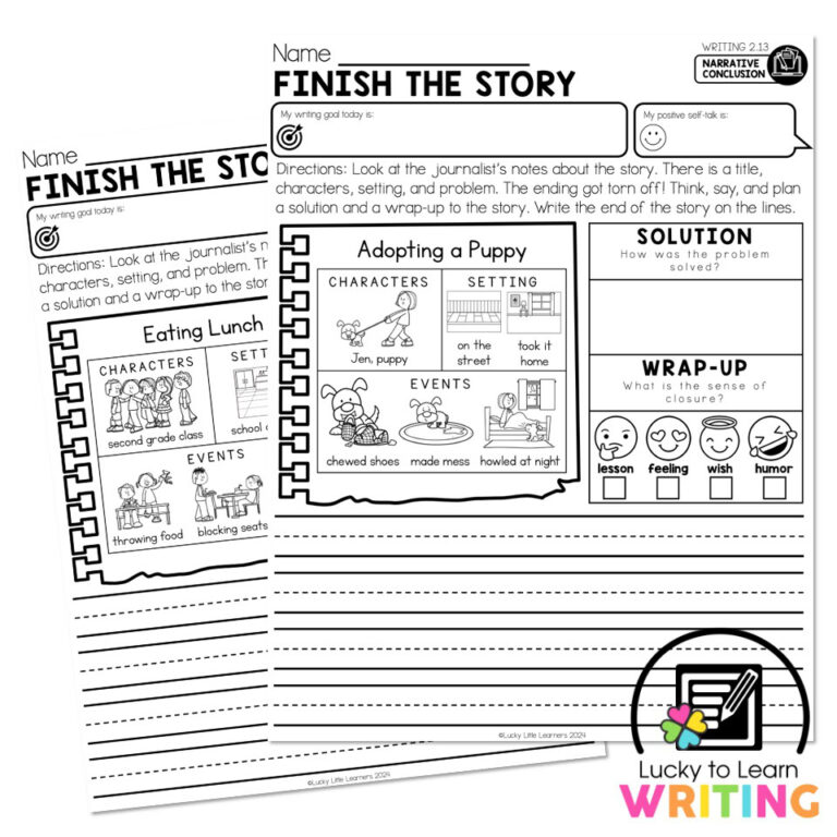 Lucky to Learn Writing - Unit 2 Narrative - Writing 2.13 - Narrative ...
